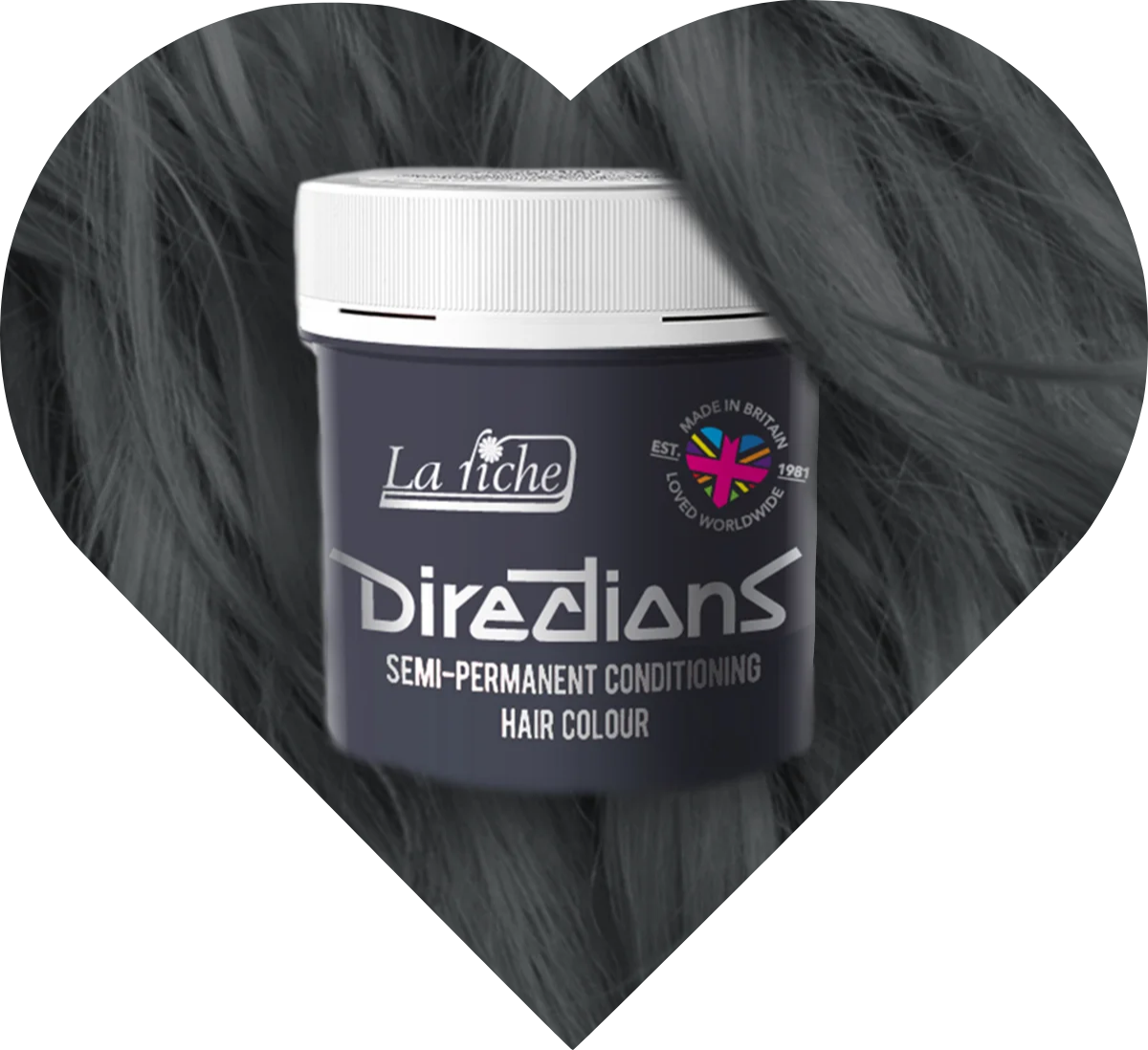 La Riche Directions Semi Permanent Hair Dye 100ml Tub - Stormy Grey